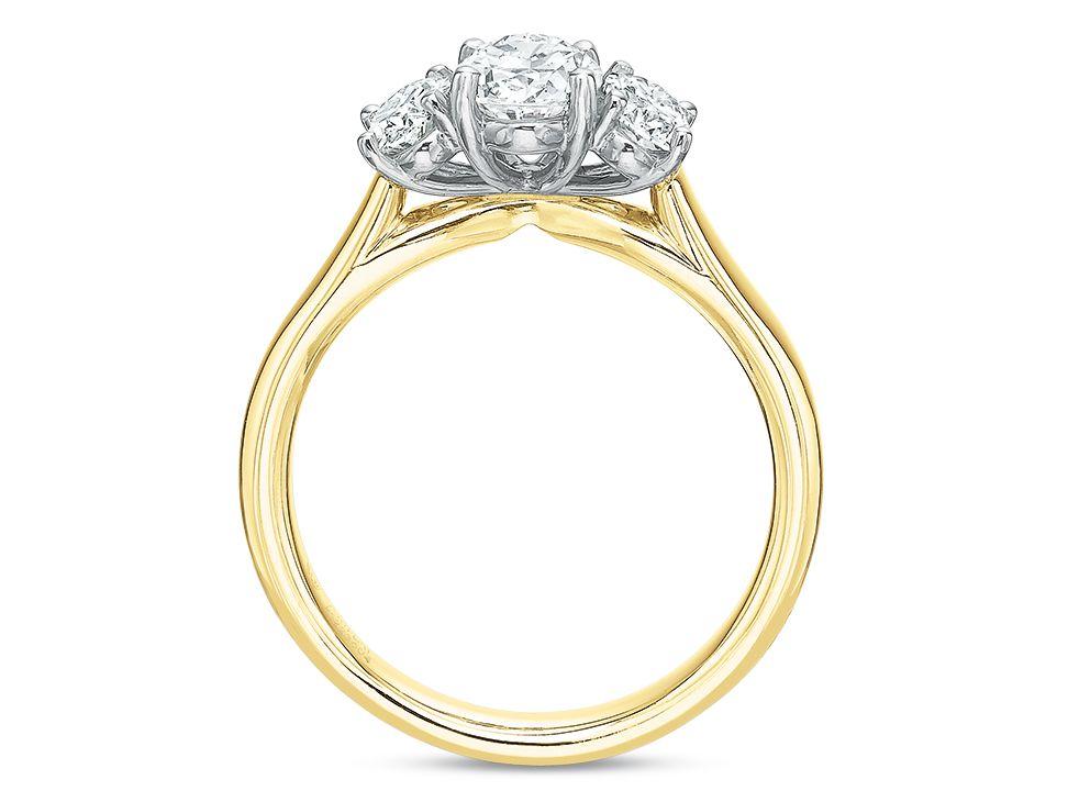 Desiree Oval Three Stone Setting - Serli and Siroan